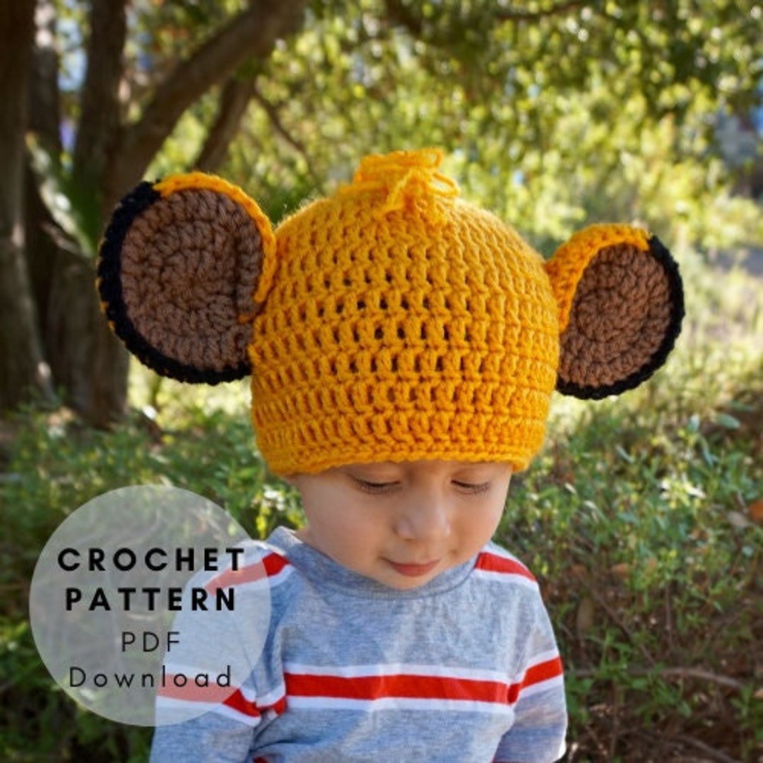 Simba Beanie CROCHET PATTERN - the Lion King Character Hat - Etsy