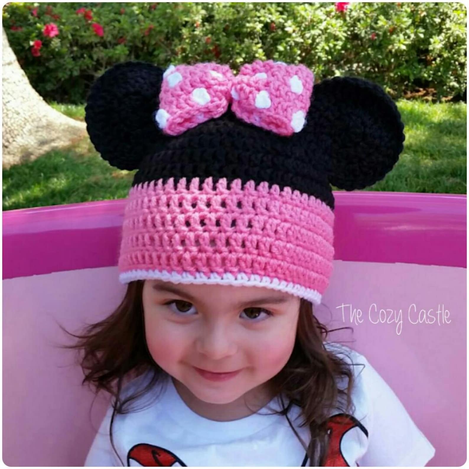 Minnie Mouse Beanie/ Hat - Crocheted Disney Character Hat - Etsy