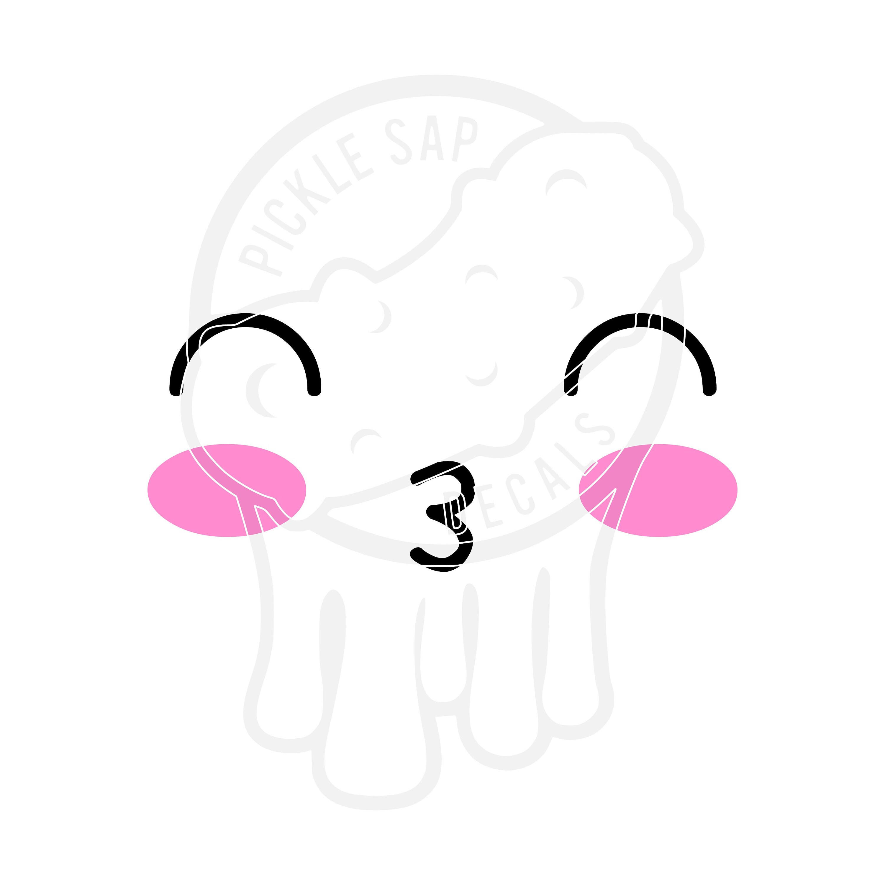 Emoji Kissy Face Smile Anime Kawaii Custom Vinyl | Etsy