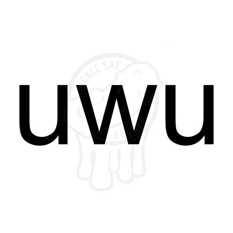 Emoji UwU Smile Anime Kawaii Custom Vinyl Decal | Etsy