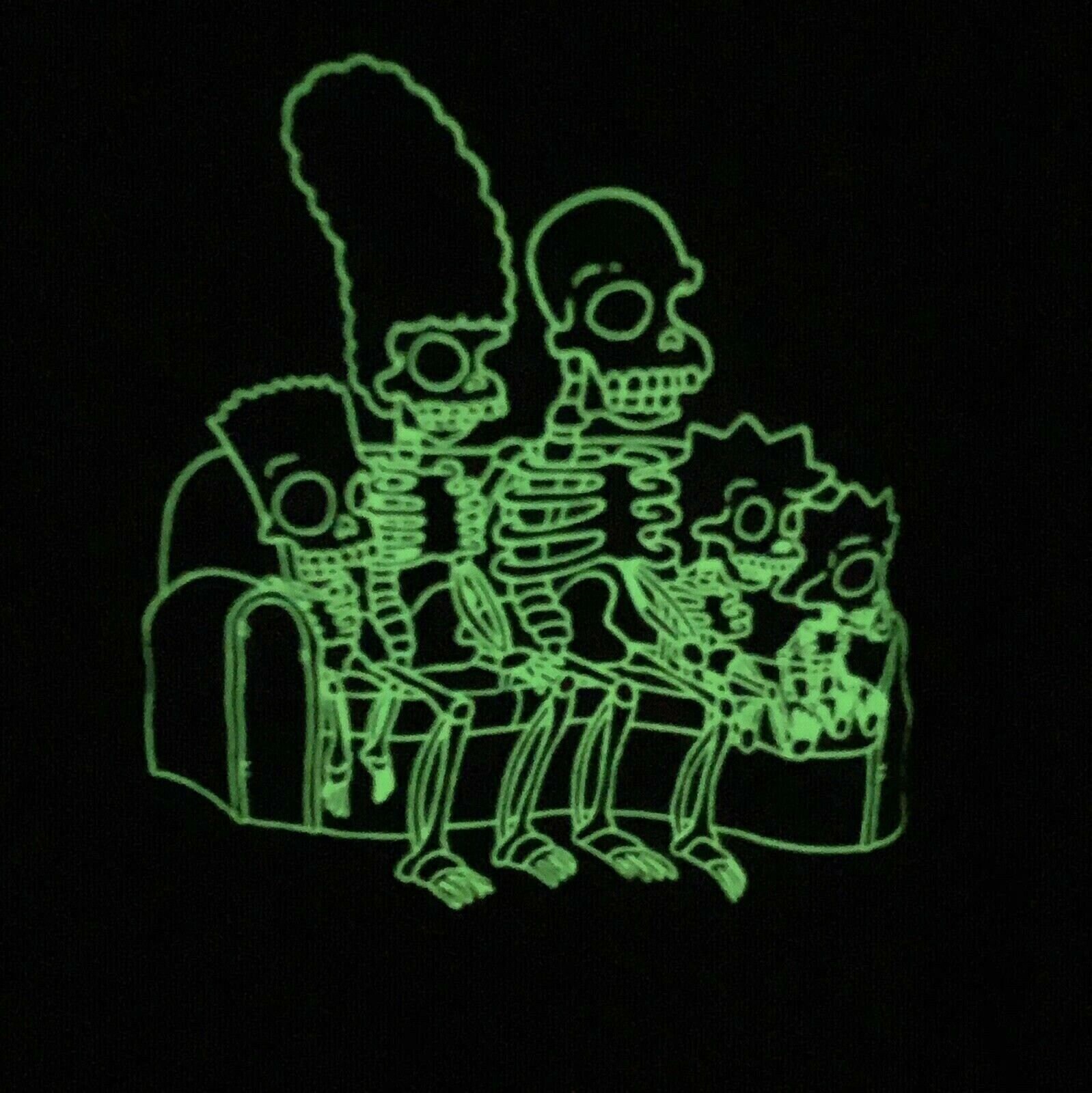 Vintage the Simpsons Skeleton Glow in the Dark T Shirt Size Large RARE ...