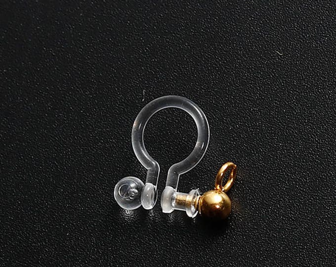 10 Lever Back Earring Clips Round Cabochon Setting Fits 12mm, Clip on ...