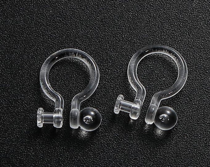 10 Lever Back Earring Clips Round Cabochon Setting Fits 12mm, Clip on ...