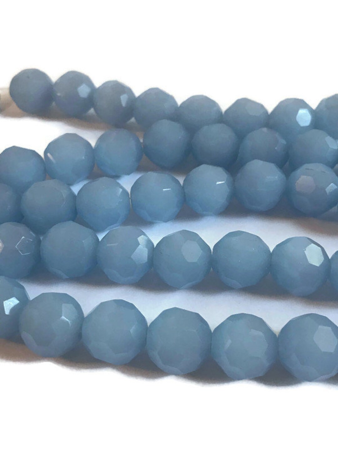 20 Blue Faceted Beads, 13mm Glass Beads, Bead Supplies, Beads for ...