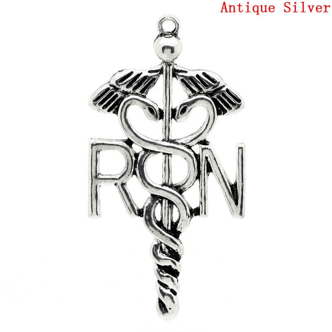 5 Large RN Nurse Charms, Registered Nurse Charms, Charm Pendants ...
