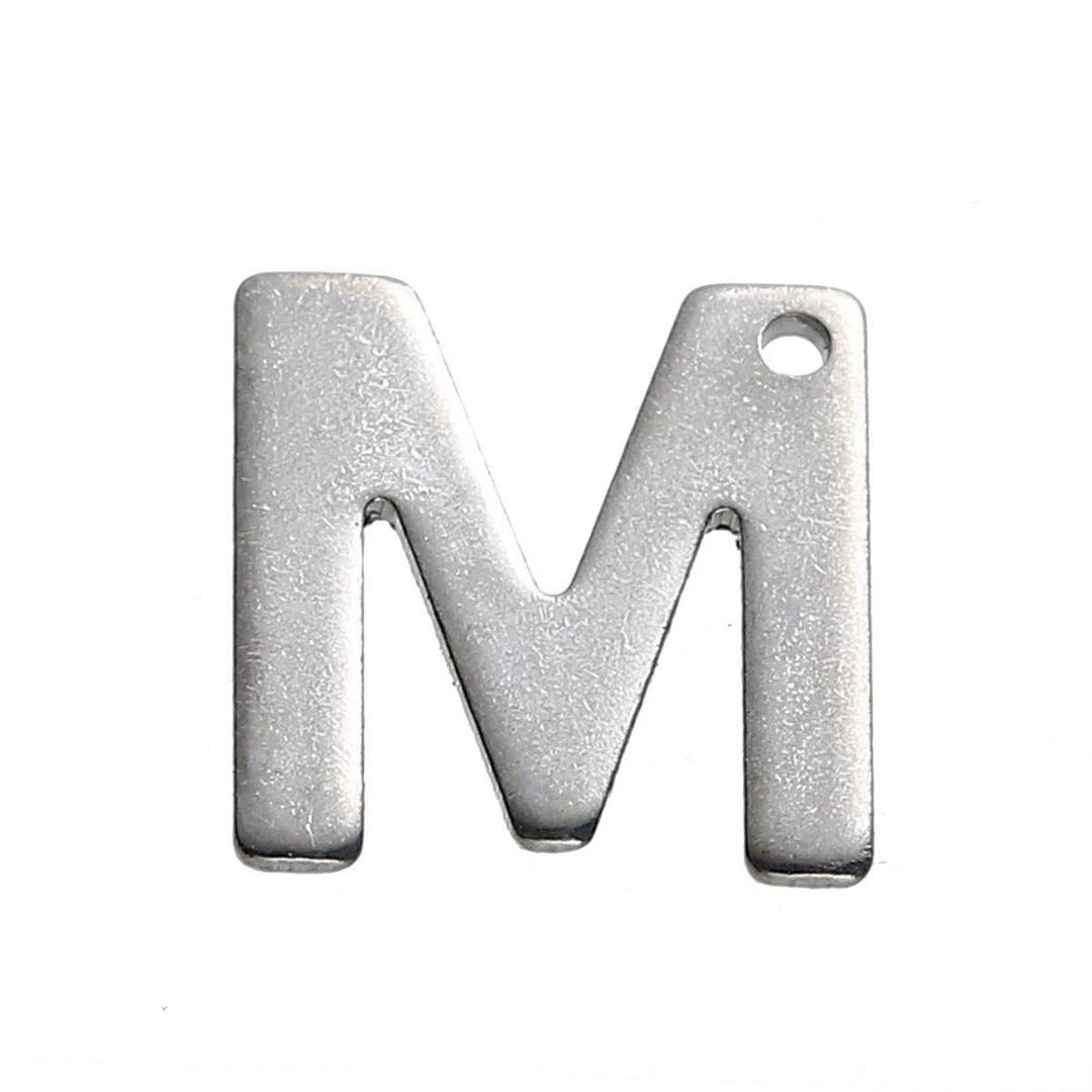 25 Letter M Charms Stainless Steel, Initial Charms, 770 - Etsy