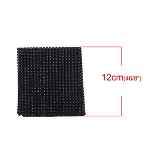 Black Rhinestone Mesh 24 Rows Black Rhinestone Mesh for Crafts, Black ...
