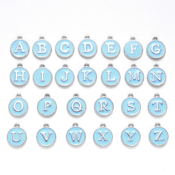 Enamel Letter Charms - Etsy