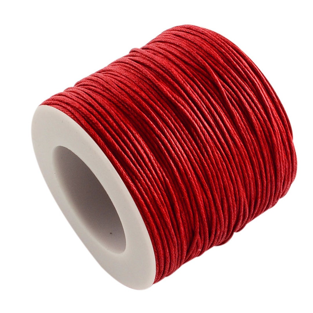 Red Waxed Cotton Cord 1mm 100 Yards per Roll, Beading Cord - Etsy