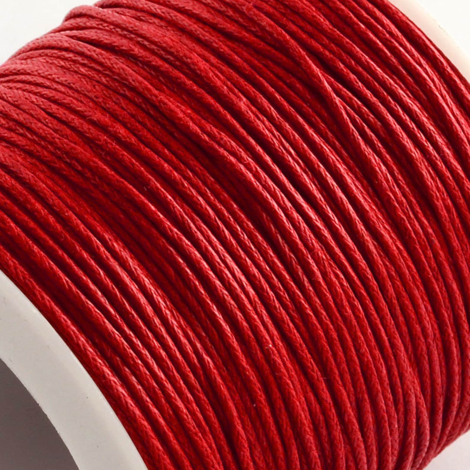 Red Waxed Cotton Cord 1mm 100 Yards per Roll - Etsy