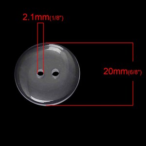 100 Transparent Resin Sewing Buttons 20mm, Scrapbooking Supplies - Etsy