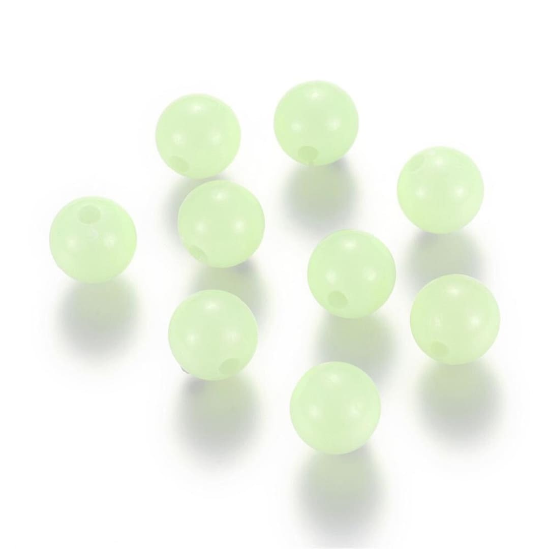 100 Glow in the Dark Beads 12mm 10mm 8mm 6mm 5mm 4mm - Etsy