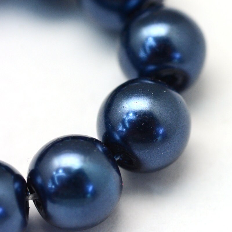 Blue Glass Pearl Beads 3mm 4mm 6mm 8mm 10mm 12mm 14mm - Etsy