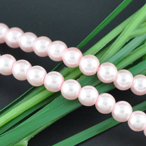 4mm 6mm 8mm 10mm Light Green Glass Pearl Beads | Etsy