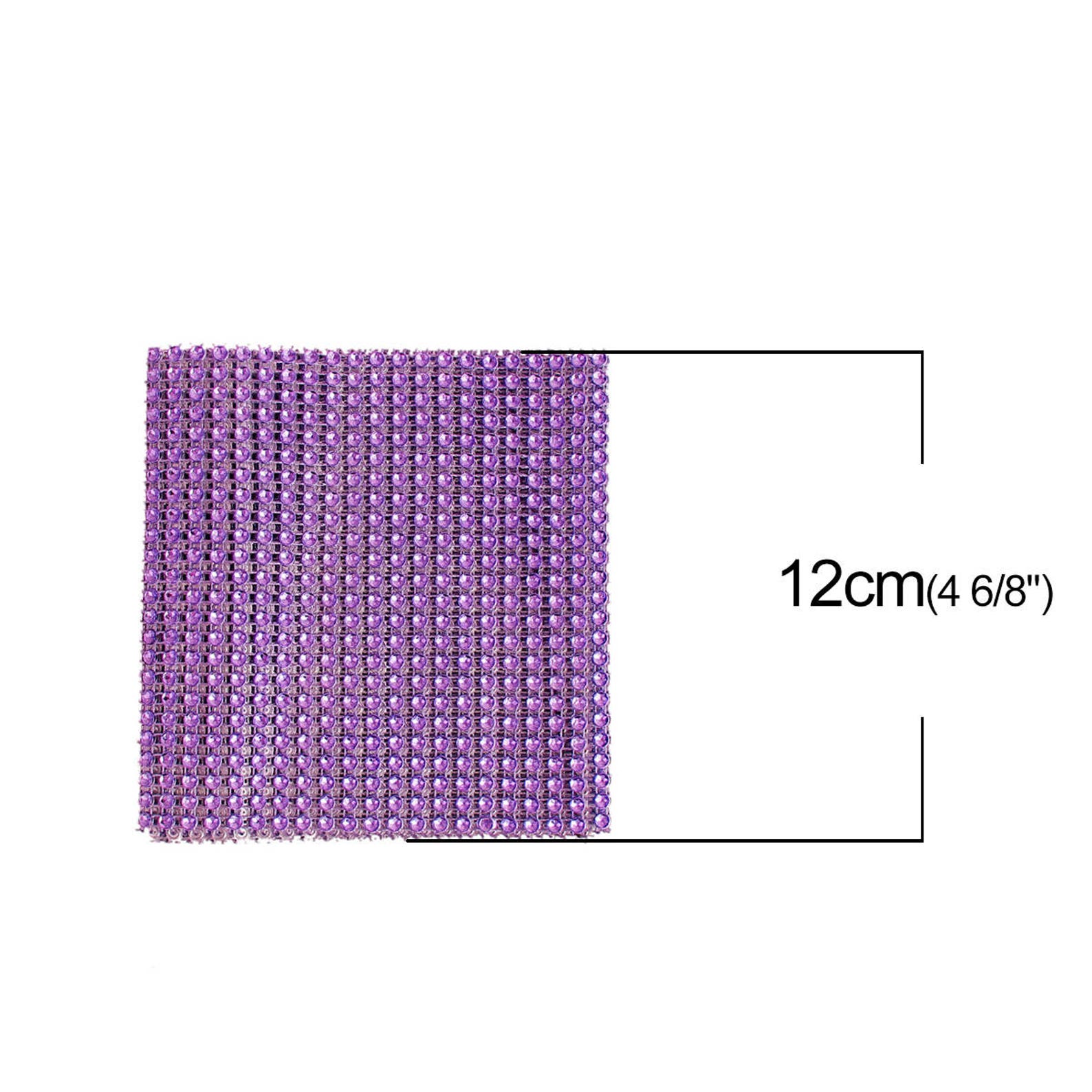Purple Rhinestone Mesh 24 Rows Purple Rhinestone Mesh for - Etsy