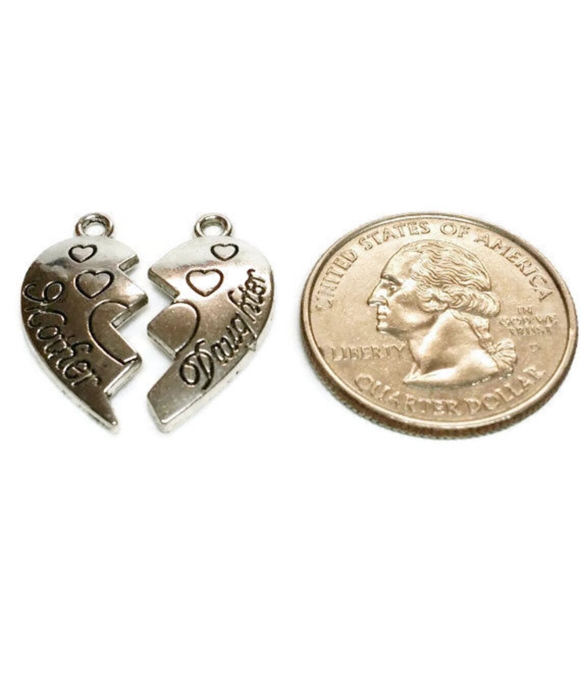 25 Pair Mother Daughter Charm Sets Broken Heart Charms - Etsy