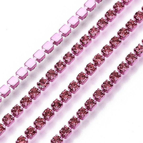 Rhinestone Cup Chain - Etsy