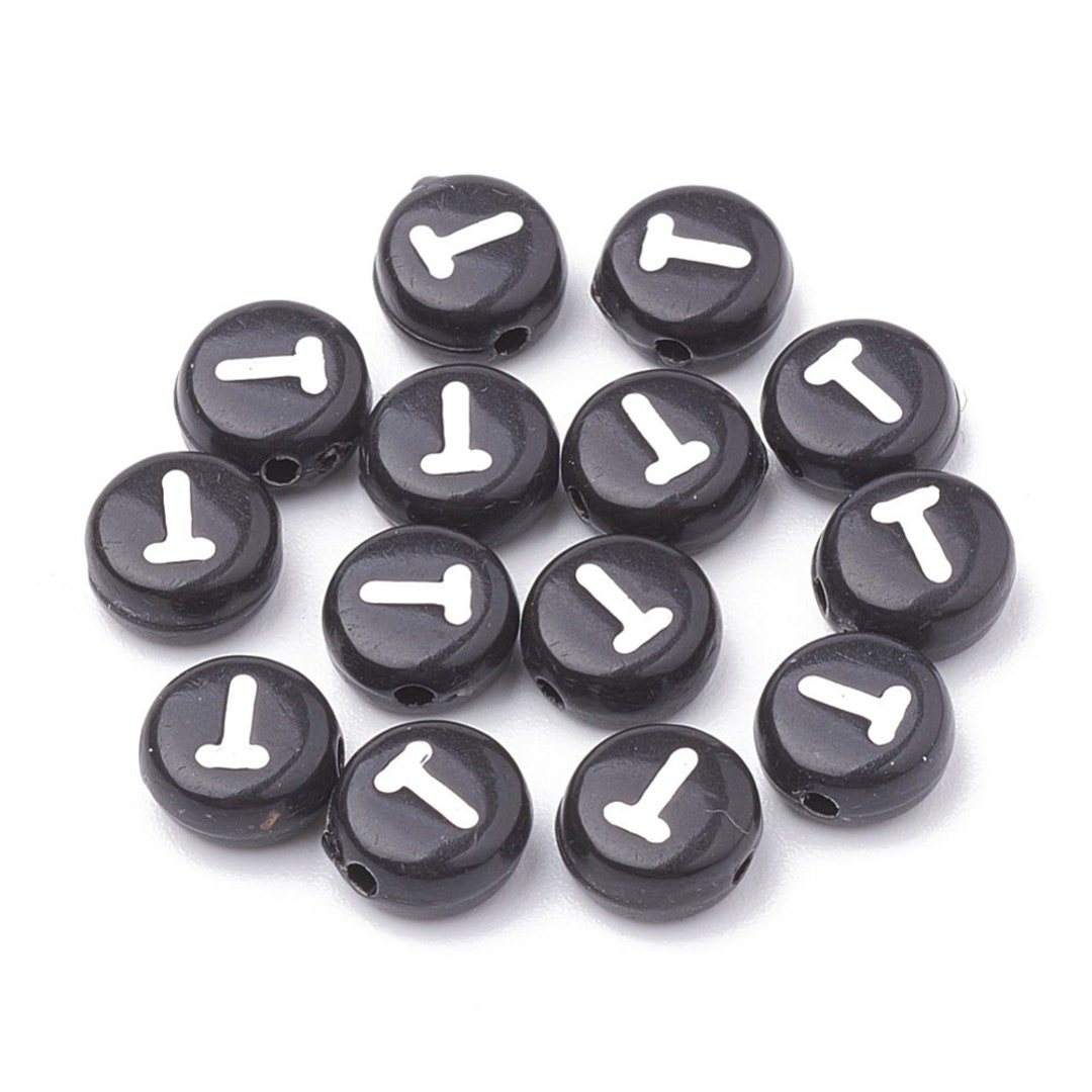 Letter T Beads, 7mm Round Alphabet Beads - Etsy