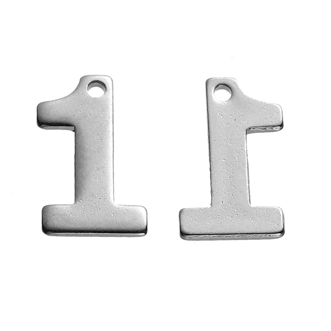 25 Number 1 Charms Number One Charms Stainless Steel - Etsy