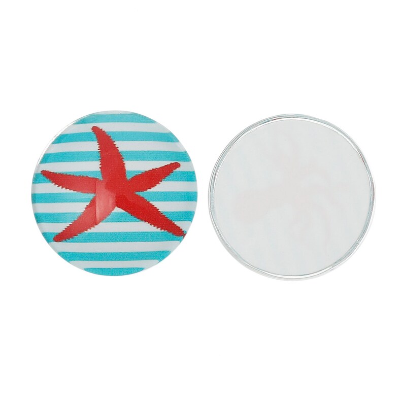 20mm Starfish Cabochon Glass Dome Seal, 30 Stripe Cabs - Etsy