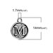 Letter M Charms Antique Silver Tone Round Initial Charms - Etsy