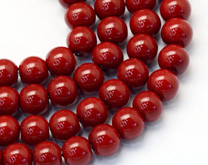 4mm 6mm 8mm 10mm Dark Red Glass Beads - Etsy