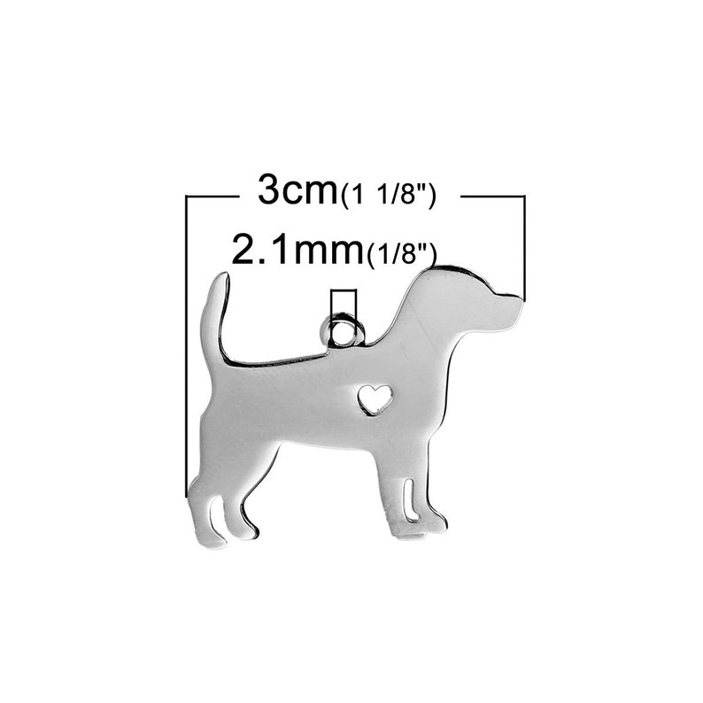 Beagle Dog Charm Stainless Steel metal charm blanks Stamping | Etsy