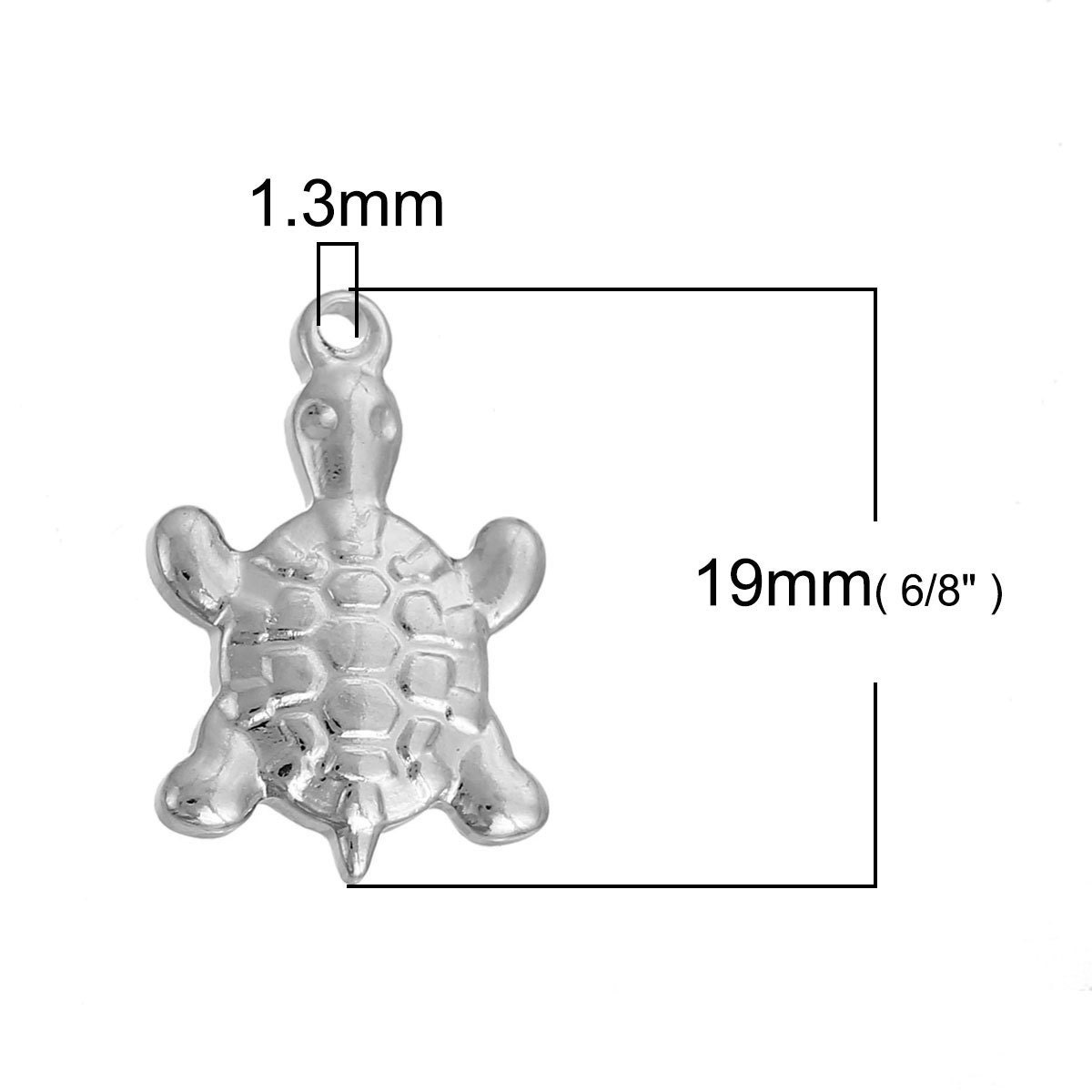 3 Stainless Steel Turtle Charms Silver Tone Two-sided Charms - Etsy