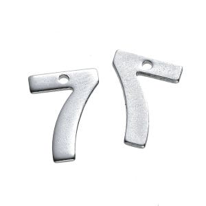 25 Number 7 Charms Stainless Steel, Number Seven Charms, 11mm X 8mm - Etsy