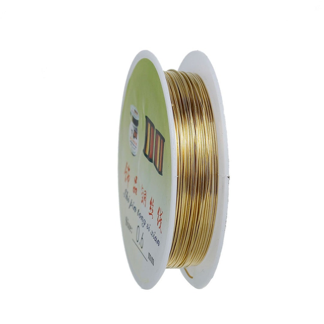 Gold Beading Wire, 23 Gauge Jewelry Wire 0.6mm Diameter - Etsy