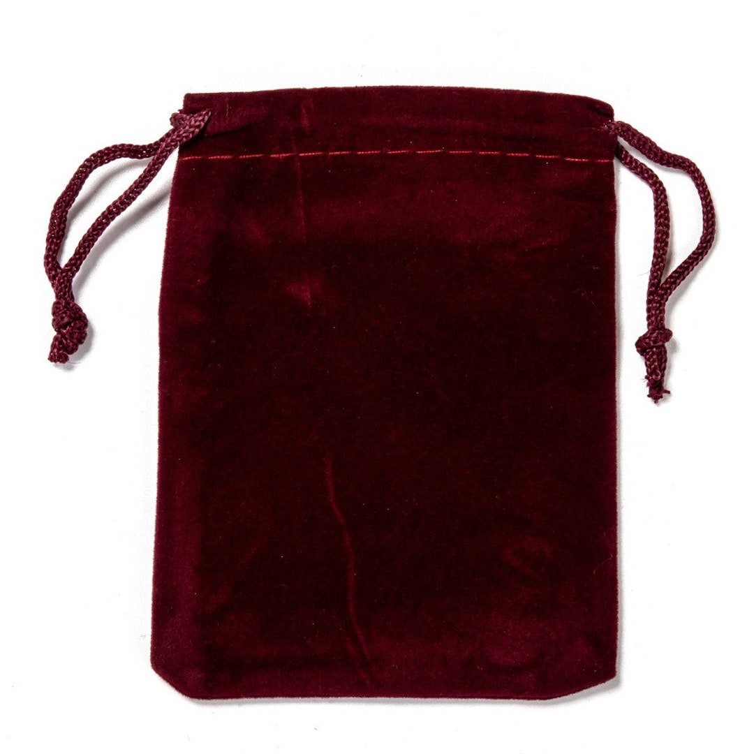 10 Dark Red Velvet Pouches 9cm X 7cm - Etsy