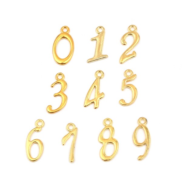 Number Charms - Etsy
