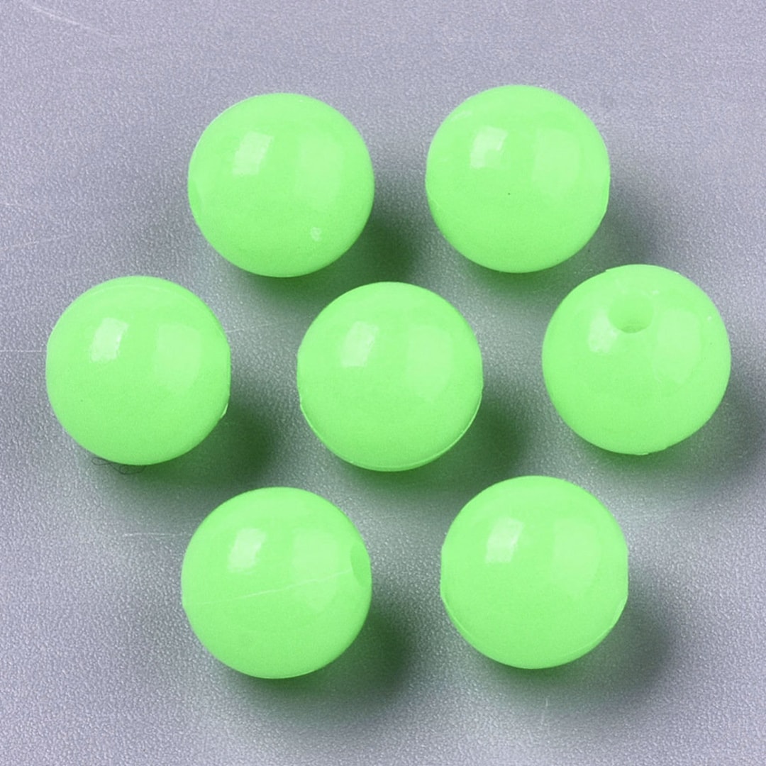 100 Glow in the Dark Beads 10mm 8mm 6mm - Etsy