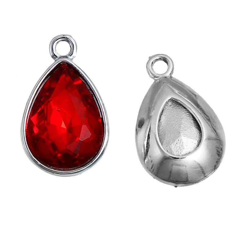 10 January Birthstone Charms, Red Pendants - Etsy