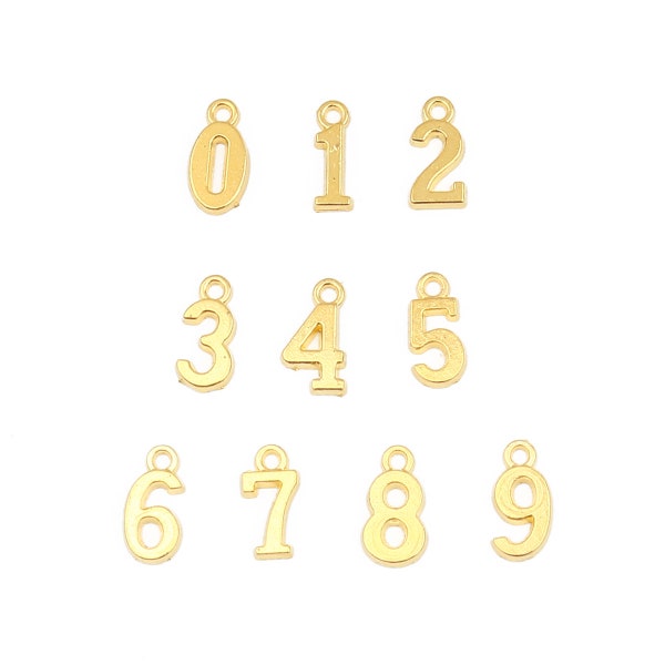 Number Charms - Etsy
