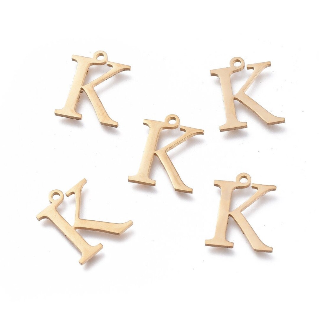 Kappa Greek Letter Charms Stainless Steel, Greek Alphabet Charms ...