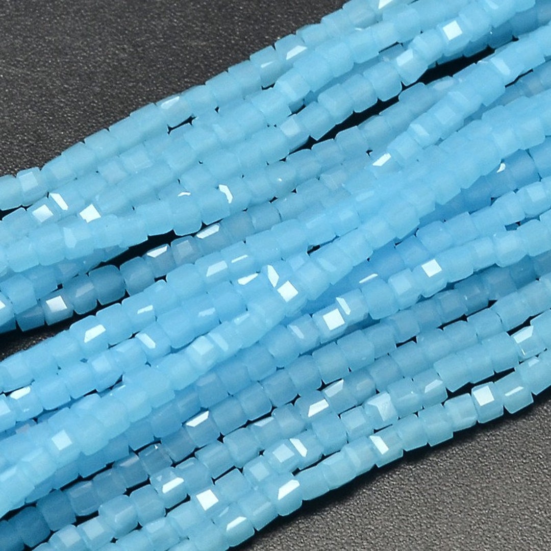 200 Blue 2mm Cube Beads, Small Square Beads 2mm X 2mm - Etsy