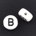 10 Letter B Beads 7mm Black & White Alphabet Beads Acrylic - Etsy