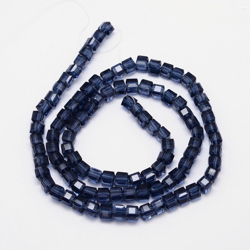 200 Prussian Blue Cube Beads Glass Beads 2mm Beads Small - Etsy
