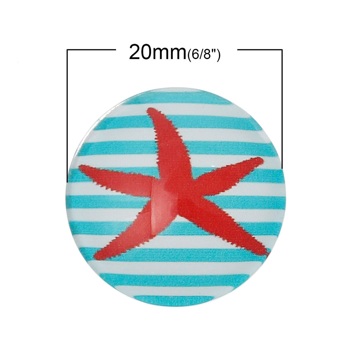 20mm Starfish Cabochon Glass Dome Seal, 30 Stripe Cabs - Etsy
