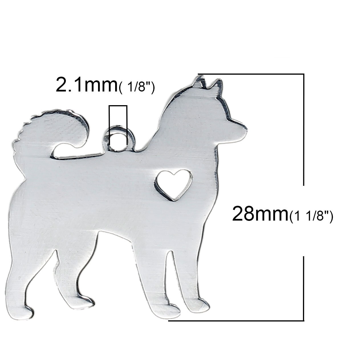 1 Husky Dog Charm Stainless Steel, Stamping Supplies, Husky Pendant - Etsy