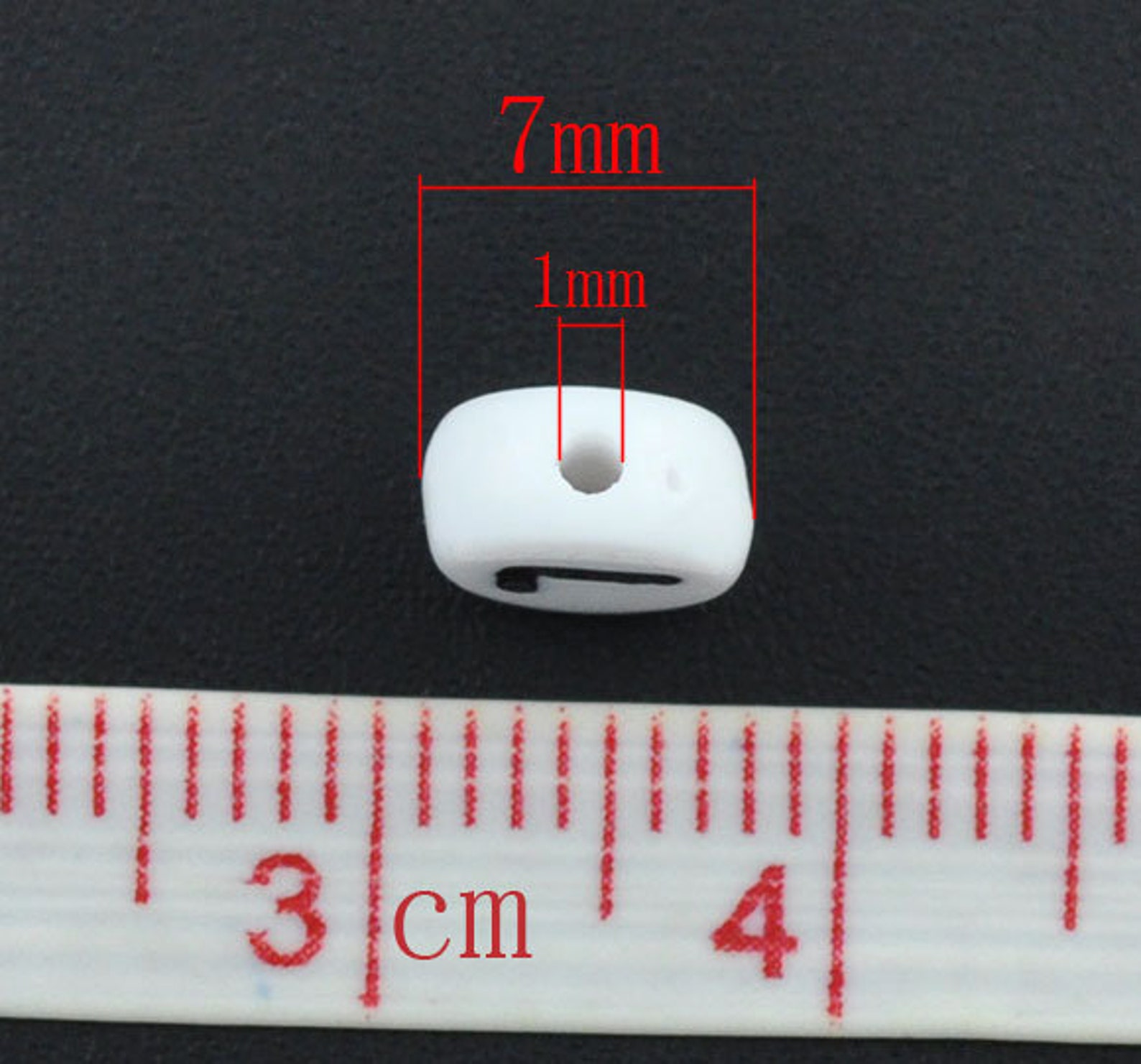 Letter L Beads 7mm Black & White Alphabet Beads Acrylic | Etsy