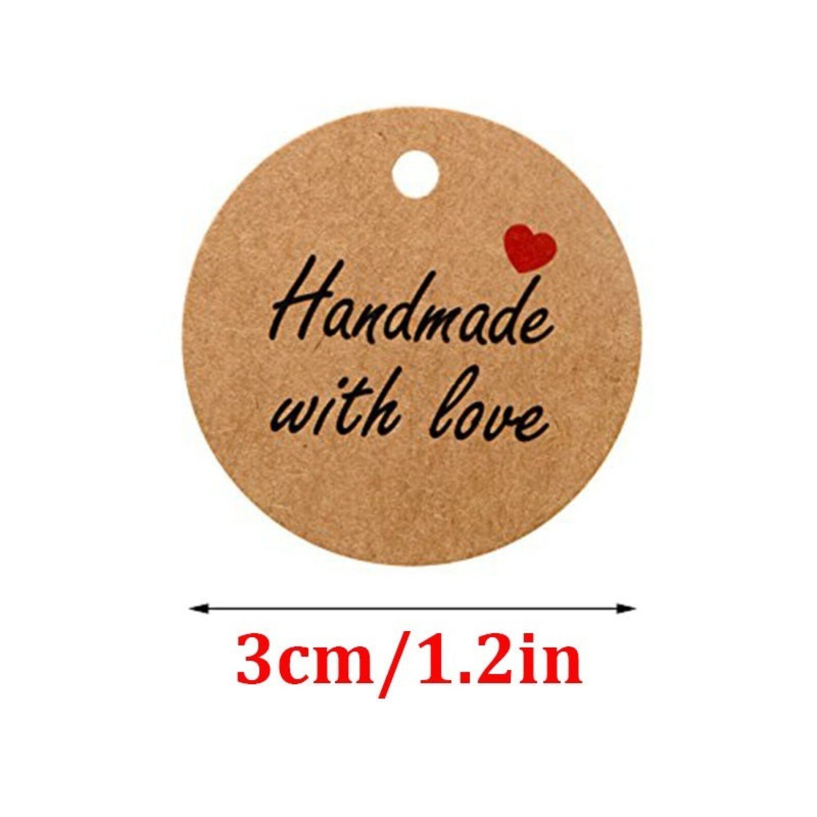 100 Handmade With Love Labels With Jute Rope - Etsy