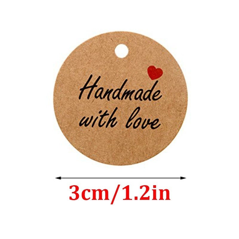 100 Handmade With Love Labels With Jute Rope - Etsy