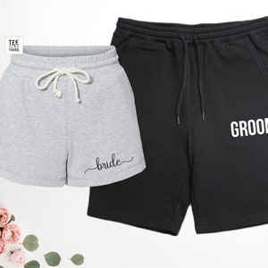 Groom & Bride Couple Matching Shorts Future Hubby and Future Wife Gift ...