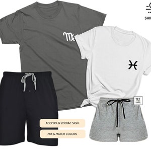 Zodiac Couple Matching Pajamas for Husband and Wife, Boyfriend and ...