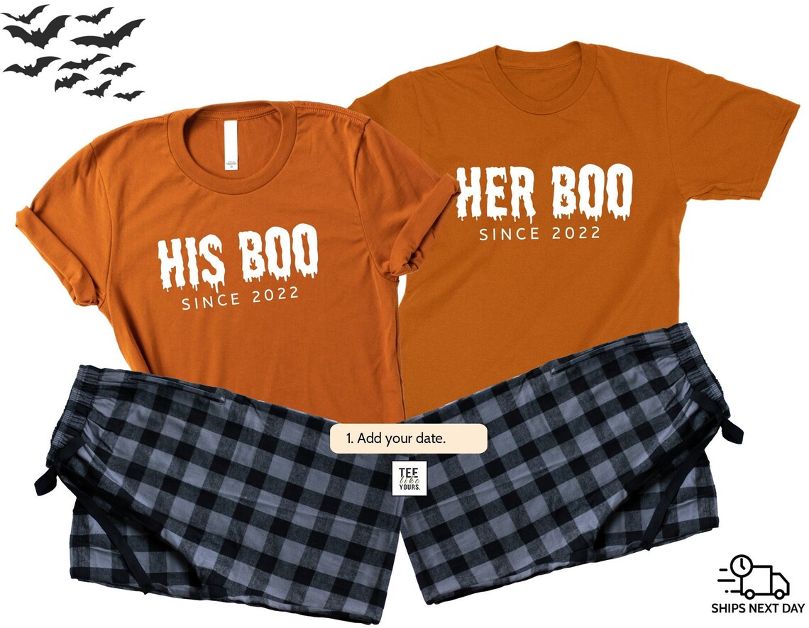 Her Boo & His Boo Matching Halloween Pajamas for Couples - Etsy