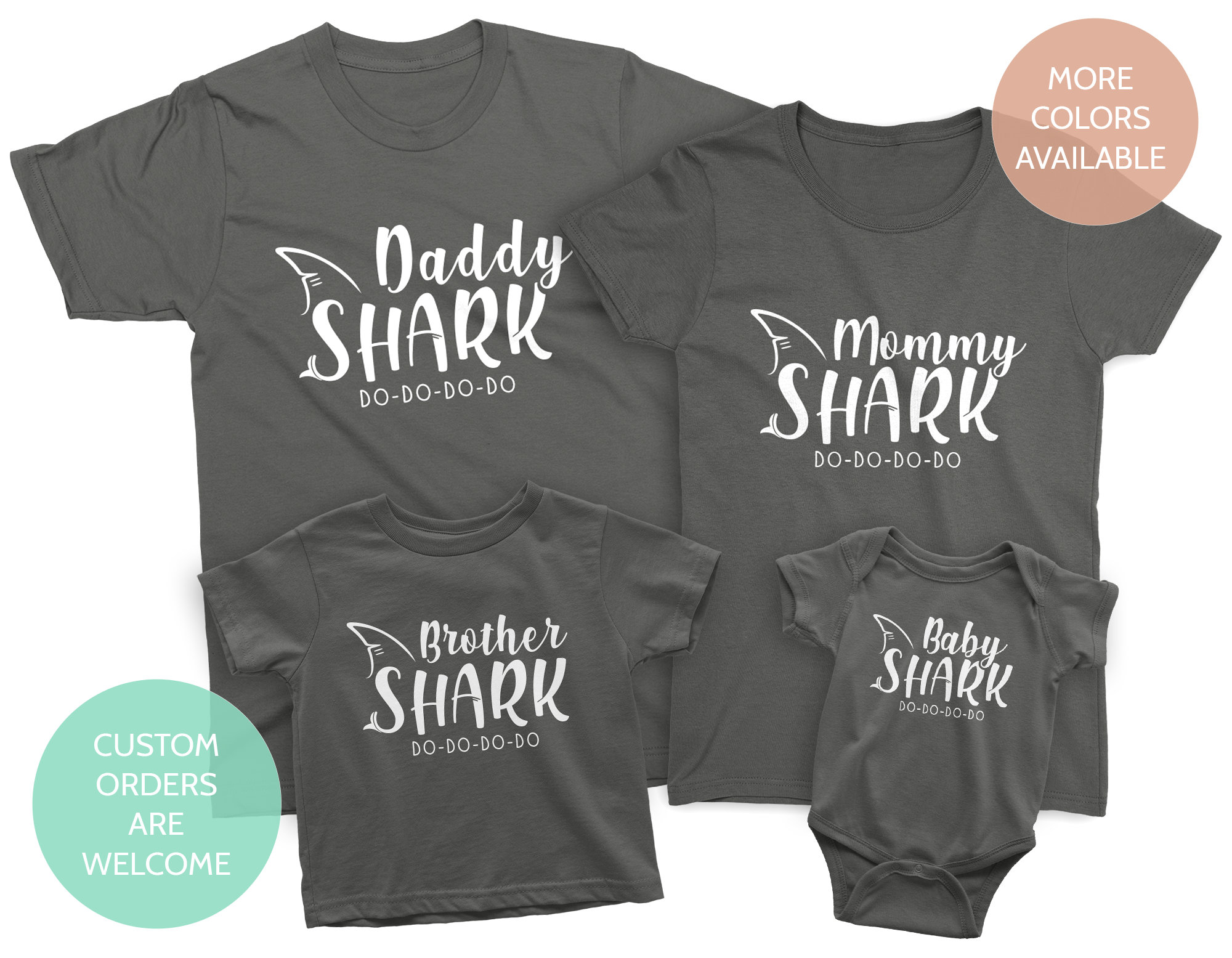 Shark Family Matching T-shirts for Daddymommy Baby Brother - Etsy