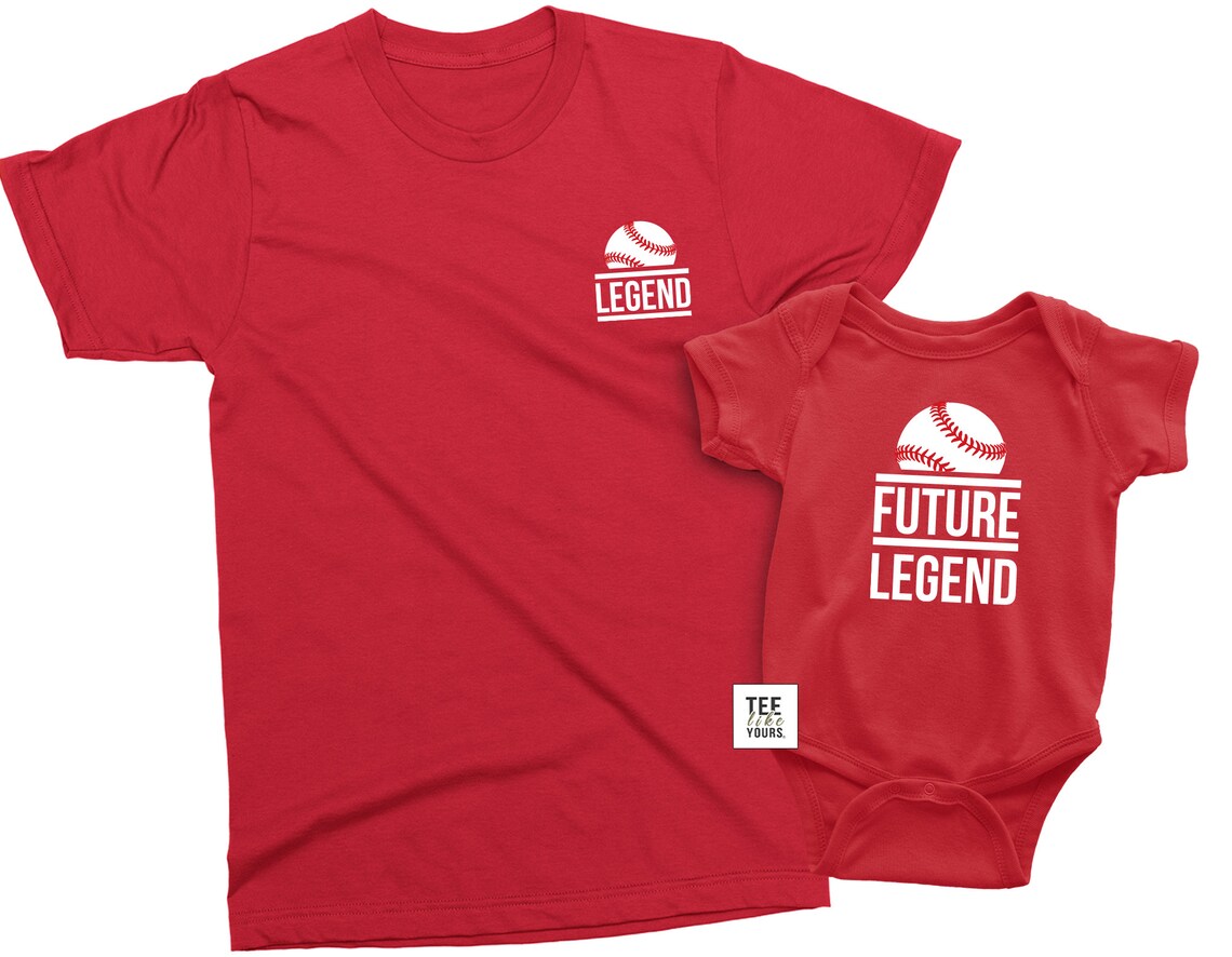 Legend & Future Legend. Matching Baseball T-shirt Set. - Etsy
