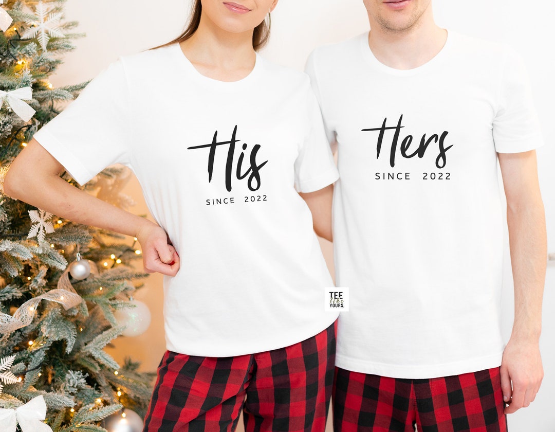 His & Hers Couple Matching Pajamas | Honeymoon Outfit | Wedding ...
